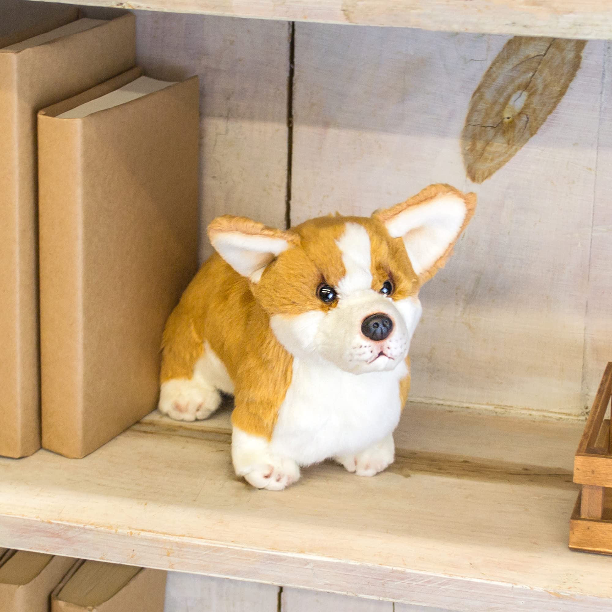 Nat and Jules Standing Small Corgi Dog Children's Plush Stuffed Animal Toy