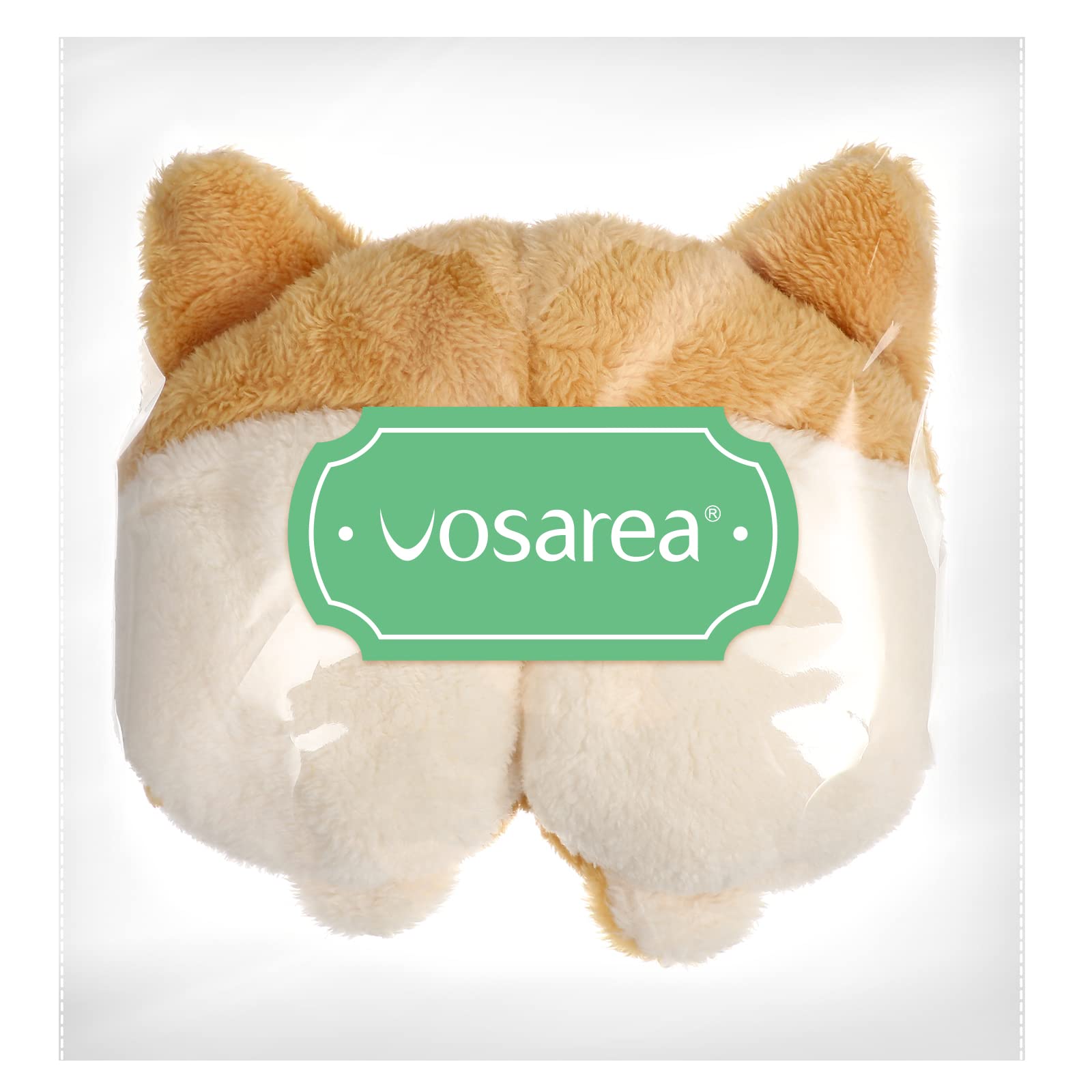 VOSAREA Tissue Box Cover Soft Adorable Corgi Butt Shaped Creative Storage Bag Hanging Pouch Tissue Box Wrapper Paper Organizer Dispenser for Car Home Bathroom Vanity Countertop Tabletop