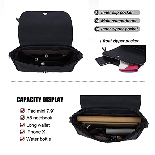 Crossbody Bags for Women Small Pu Leather Over the Shoulder Purses and Flap Cross Body Handbags with Multi Pockets