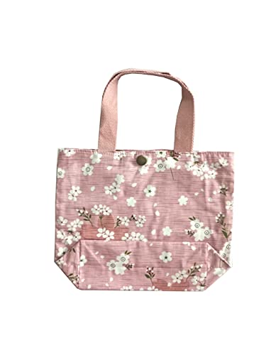 Charming Floral Cloth Mini Tote Bag 9x8x3in (cherry blossom)