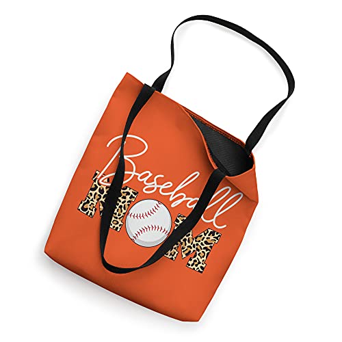 Baseball Mom - Leopard Print - Orange Tote Bag