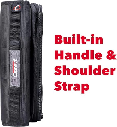 Case-it The Universal Zipper Binder - 2 Inch O-Rings - Padded Pocket That Holds up to 13 Inch Laptop/Tablet - Multiple Pockets - 400 Page Capacity - Comes with Shoulder Strap - Spearmint LT-007