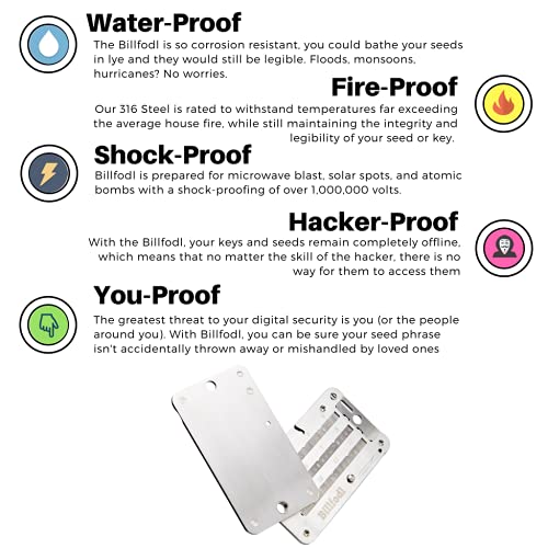 [Bundle] Ledger Nano S + Billfodl Hardware Wallet for Seed Words Backup | The Best Crypto Wallet + Cold Wallet for Crypto Compatible with BIP39 Wallets. Store Your Bitcoin, Ethereum, ERC20 and More