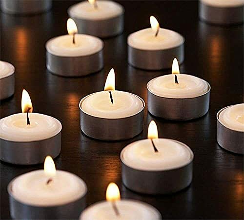 Unscented Tea Light Candles in Bulk, Good for Weddings and All Occasions - 50 Ct