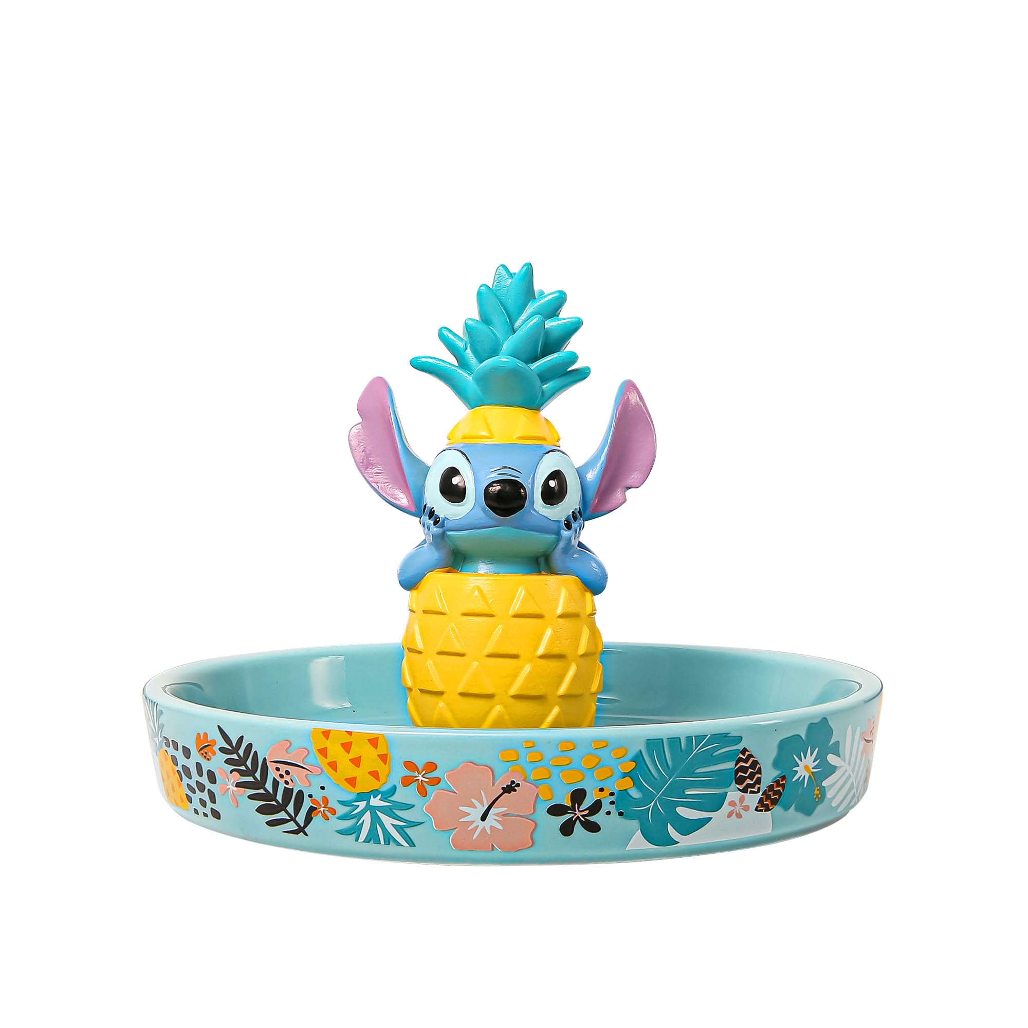 Disney Lilo & Stitch Ring Holder Jewelry Dish - Resin 3D Stitch Ring Dish - Official License Jewelry Tray for Engagement Ring