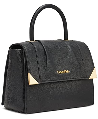 Calvin Klein Fern Top Handle Crossbody, Black/Gold