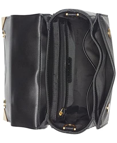 Calvin Klein Fern Top Handle Crossbody, Black/Gold