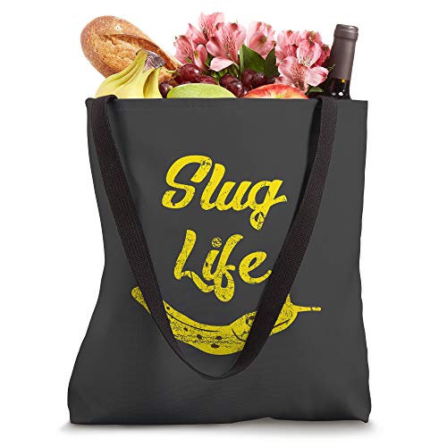 Slug Life Yellow Banana Slug Distressed Tote Bag