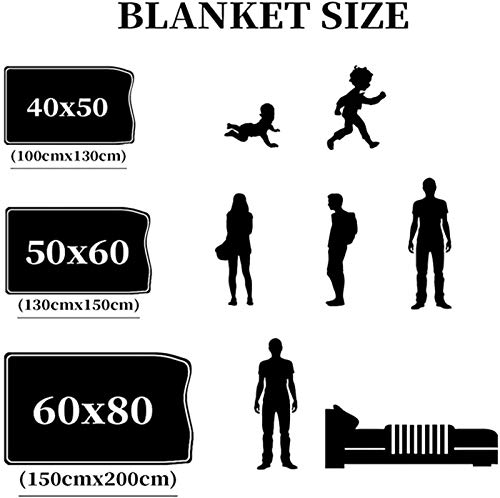 Throw Blanket Music Note Soft Microfiber Lightweight Cozy Warm Blankets for Couch Bedroom Living
