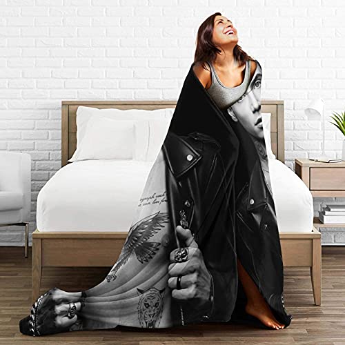 Huiyingke Andy Biersack Soft and Warm Throw Blanket Printed Ultra-Soft Micro Fleece Blanket 80inchx60inch Black