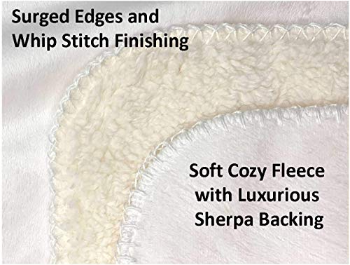 Pure Country Weavers Personalized Lux Fleece Printed Photo Blanket with Sherpa Backing - Customizable Gift Picture Throw - Made in The USA (50x60)