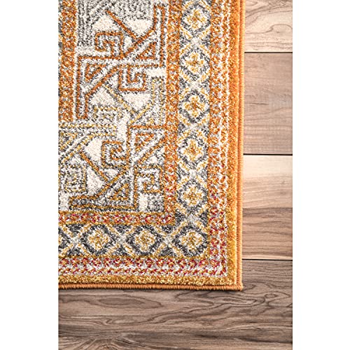 nuLOOM Vintage Lorena Tribal Runner Rug, 2' 6" x 6', Yellow