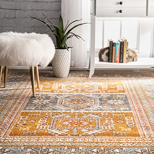 nuLOOM Vintage Lorena Tribal Runner Rug, 2' 6" x 6', Yellow