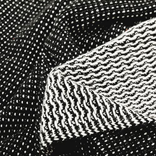 Snugtown Ombre Weave Cable Knitted Cozy Throw Blanket, Home Decorative Blanket Throw for Couch Chairs Bed, Black and White, 50 x 60 Inches
