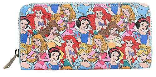 Loungefly Disney Princess and Villains Wallet Zip Around Clutch Faux Leather