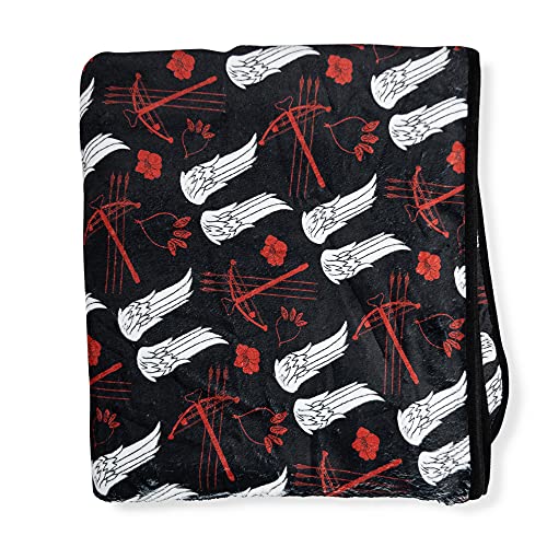 The Walking Dead Red Icons Sherpa Blanket