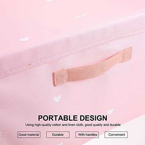 PATKAW Collapsible Storage Boxes Fold- able Sock Storage Box with Lid Clothes Storage Box with Lid (L) Toys Storage Organizer