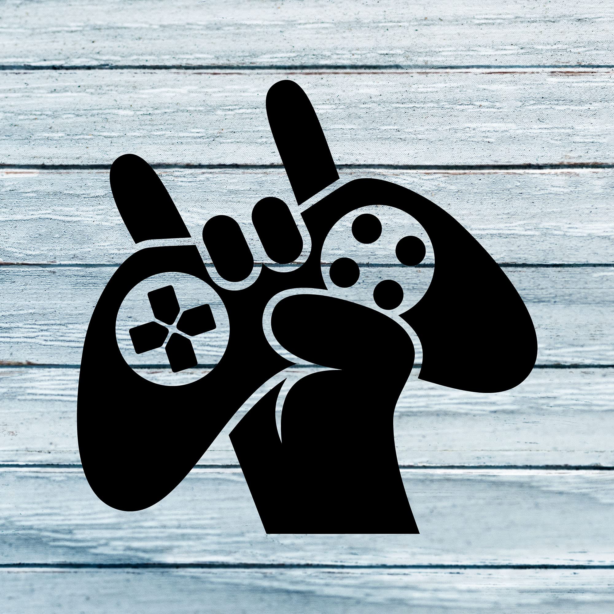 Gaming Wall Sticker - Tumbler Laptop Kitchen Bottle Car Window Home Decor Decoration - Video Game Controller Gamer Gamepad Console Vinyl Decal SMSV942