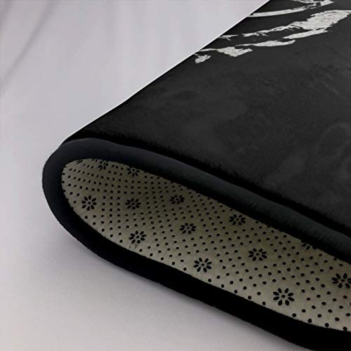 3x5 Rug 60x39 inch Rugs Bedside Mats Home Decor Carpet Luxury Fashion Non-Slip-Gothic Occult Satan Penta Symbol Skull