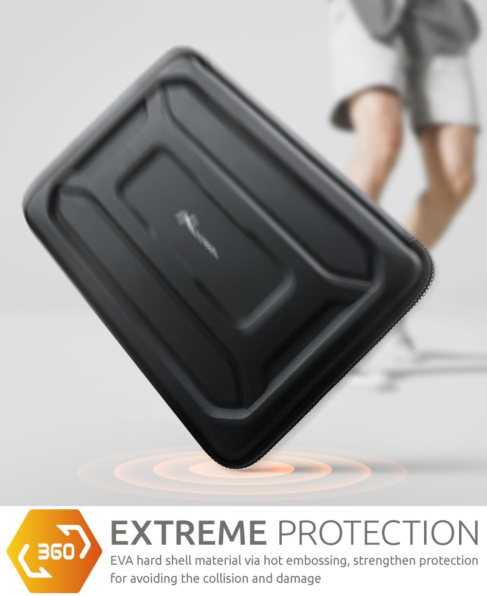 Protective Laptop Case: 13 - 13.3 Inch Computer Carrying Sleeve for 2018 New MacBook Air, Pro, Microsoft Surface or Chromebook - Padded, Waterproof and Shockproof Hard Lap Top Cover Cases – Black