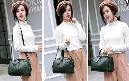 YAQUNICER Elegant PU Leather Handbags And Purses for Women With Bow Decoration Hobo Crossbody Messenger Bag