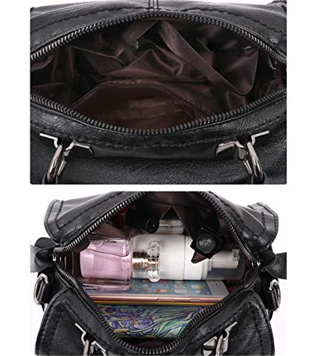 YAQUNICER Elegant PU Leather Handbags And Purses for Women With Bow Decoration Hobo Crossbody Messenger Bag