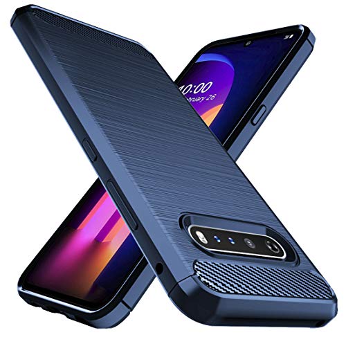 Osophter for LG V60 ThinQ Case,LG V60 Case Shock-Absorption Flexible TPU Rubber Full-Body Protective Phone Cover for LG V60 ThinQ(Blue)