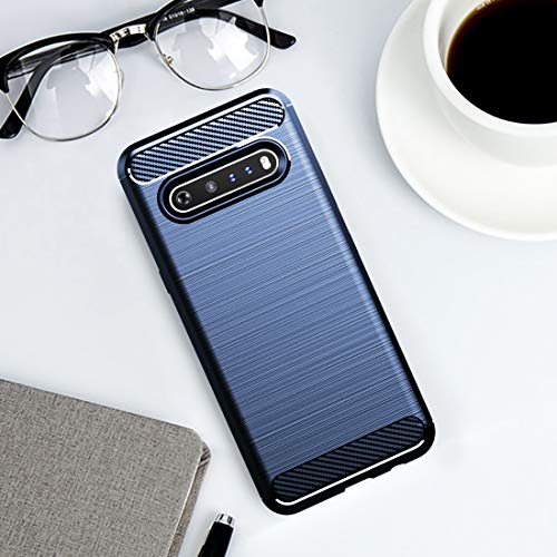 Osophter for LG V60 ThinQ Case,LG V60 Case Shock-Absorption Flexible TPU Rubber Full-Body Protective Phone Cover for LG V60 ThinQ(Blue)