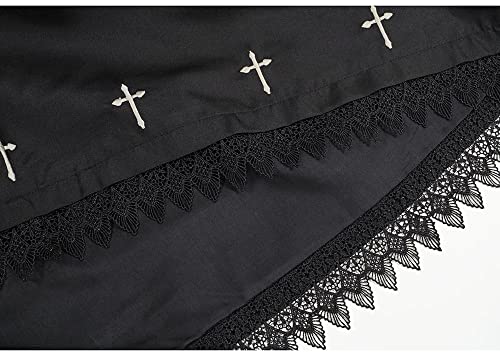 Nite closet Gothic Dress Long Sleeve Black Lolita Vintage Dresses Retro (8-10)…