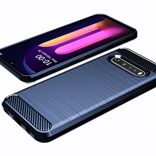 Osophter for LG V60 ThinQ Case,LG V60 Case Shock-Absorption Flexible TPU Rubber Full-Body Protective Phone Cover for LG V60 ThinQ(Blue)