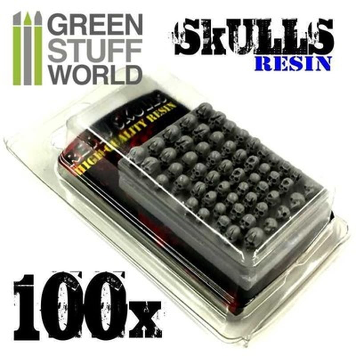Green Stuff World 100x Resin Skulls 1343