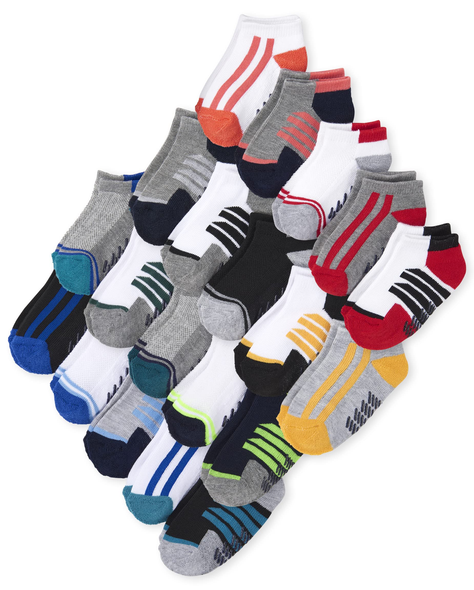 The Children's Place Baby Boys And Toddler Boy Ankle Socks, Multi Gray, 4-5T US