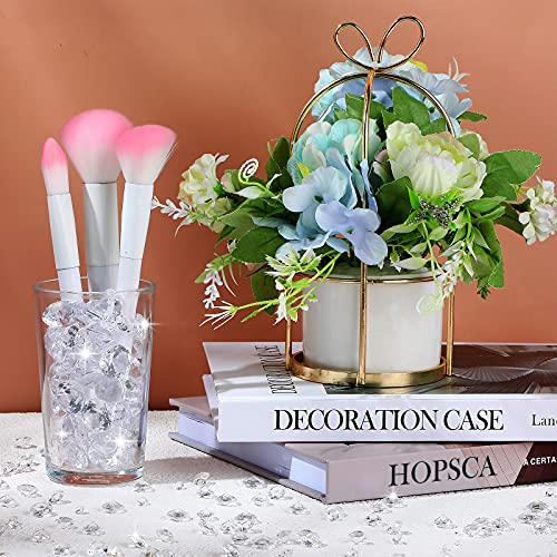 Hicarer 800 Pieces Diamond Decorations Acrylic Diamond Table Scatter Crystals for Table for Vase Fillers Party Table (Clear, 12mm, 8mm, 6mm, 3mm, 2mm)