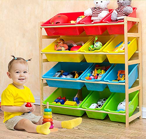 WUWEOT 8 Pack Scoop-Front Storage Bins, Easy-to-Grip Design Multipurpose Stackable Plastic Storage Cubbies For Classroom, Nursery, Playrooms And Home Organization