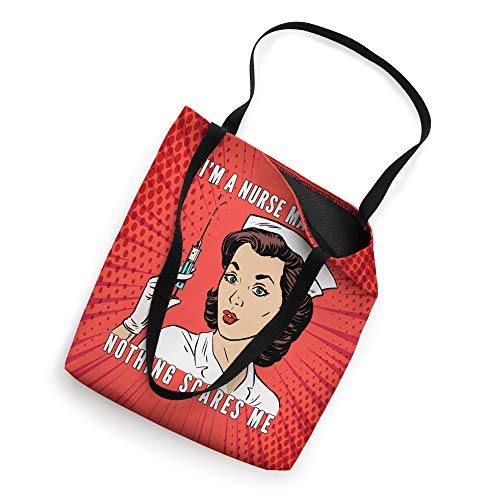 Funny Retro I'm a Nurse Manager Nothing Scares Me Gift Tote Bag