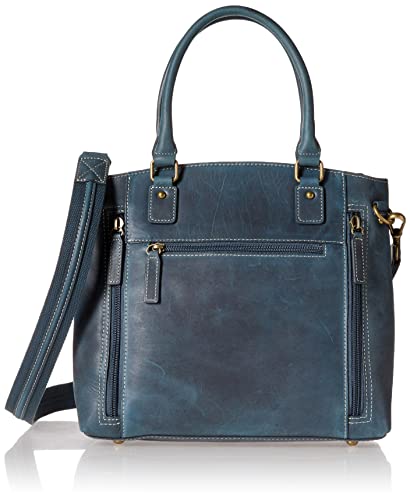 Gun Tote'n Mamas womens - Tote'n (Blue) Concealed Carry Purse Distressed Buffalo Leather Town Tote by Gun Tote n Mamas Blue , Blue, Medium US