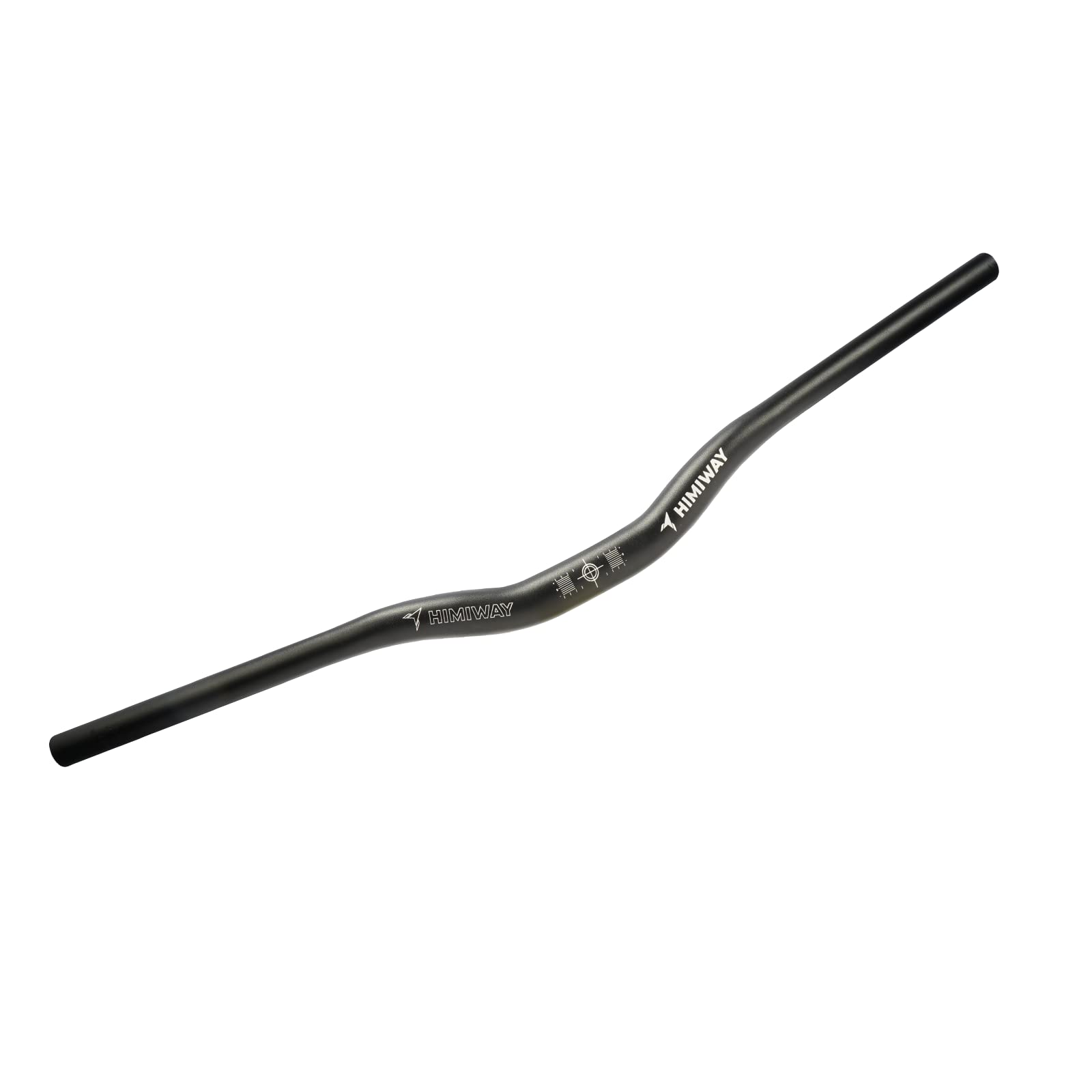 Himiway Mountain Bike Handlebars, Aluminum Alloy MTB Riser Bars Handlebar Rise 30mm Diameter 31.8mm Length 780mm Extra Long Black Bicycle Handlebar for Most MTB, Road Bike