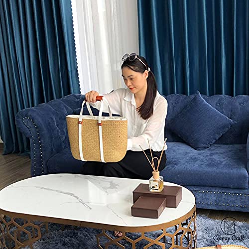 CM Comay Craft Straw Tote Bags For Women 14 in, Beach Bags For Women, Rattan Bag Oversized Beach Bag