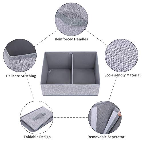 DIMJ Closet Baskets, 3 Packs Trapezoid Storage Bins, Foldable Fabric Baskets for Clothes, Baby Toiletry, Toys, Towel, DVD, Book