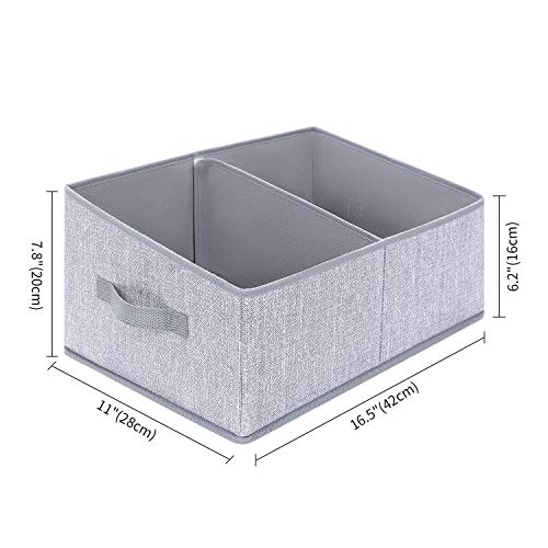 DIMJ Closet Baskets, 3 Packs Trapezoid Storage Bins, Foldable Fabric Baskets for Clothes, Baby Toiletry, Toys, Towel, DVD, Book