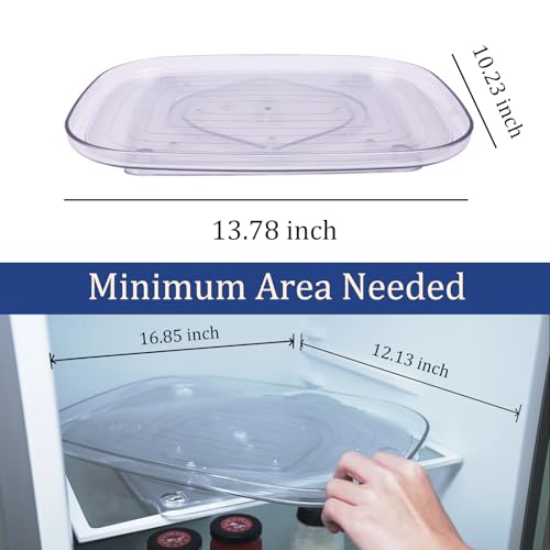 UPOGA Large Lazy Susan Rotating Turntable Organizer - for Kitchen, Pantry, Cabinet, Dining Table, Fridge, Countertop,Vanity - Spinning Food Storage Container for Spices, Condiments- Clear,15.9"x11.8"
