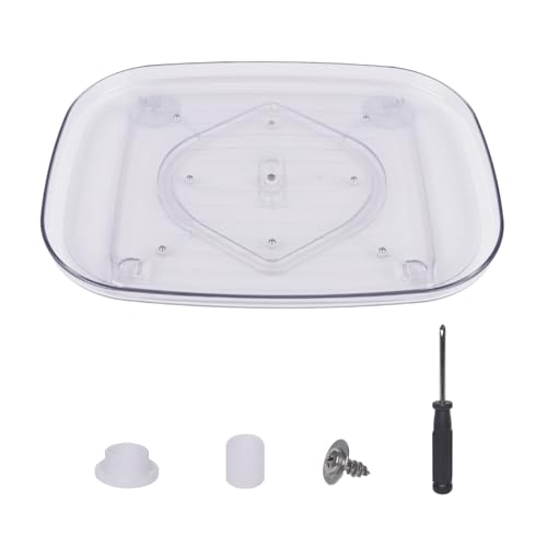 UPOGA Large Lazy Susan Rotating Turntable Organizer - for Kitchen, Pantry, Cabinet, Dining Table, Fridge, Countertop,Vanity - Spinning Food Storage Container for Spices, Condiments- Clear,15.9"x11.8"