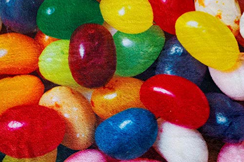 Jelly Bean Soft Throw Blanket | 45 x 60 Inch Cozy Lightweight Fleece Blanket