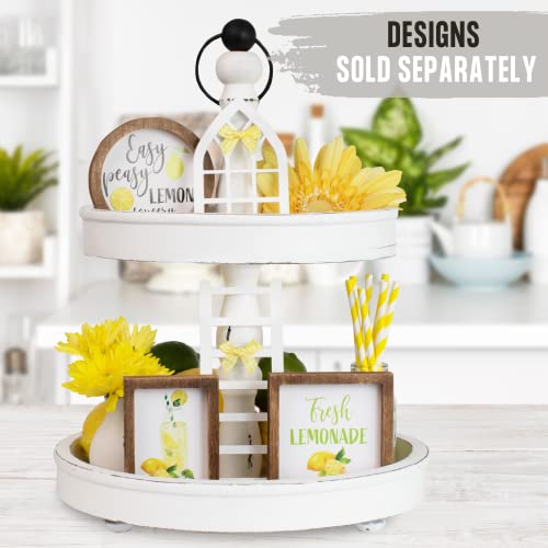 Beautiful Two Tiered Tray β Rustic Wooden Serving Tray Enhances Your Spring Decor - Perfect for Your Home Decorations