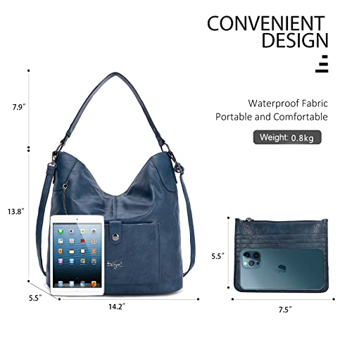 Handbags for Women Large Leather Ladies Hobo Bag Fashion Handbag Wallet Shoulder Bag