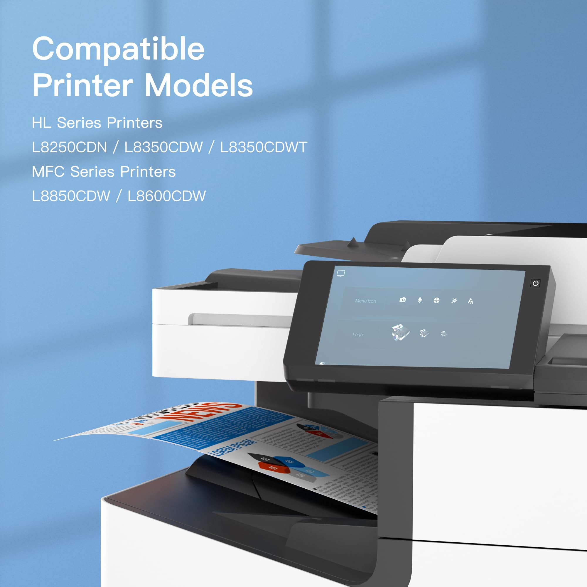 GPC Image Compatible Toner Cartridge Replacement for Brother TN336 TN-336 TN-331 TN331 to use with MFC-L8850CDW HL-L8350CDW MFC-L8600CDW HL-L8250CDN HL-L8350CDWT Printer (Black, Cyan, Magenta, Yellow)