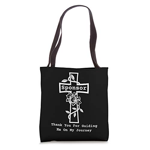 To My Confirmation Sponsor Cross Thank You Appreciation Gift Tote Bag