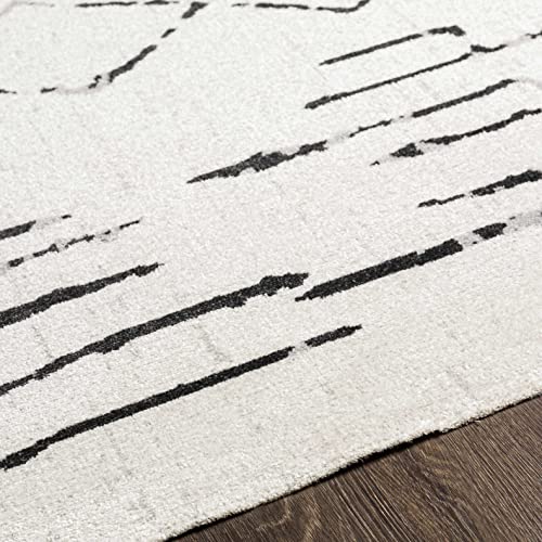Hauteloom Maguyam Living Room, Bedroom Machine Washable Area Rug - Black, Gray - 9'3" x 12'