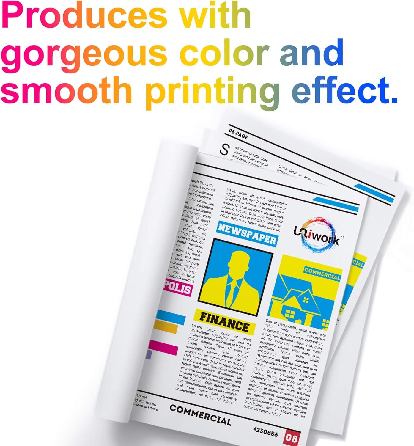 Uniwork Remanufactured Ink Cartridge Replacement for Epson 802XL 802 T802XL T802 use for Workforce Pro WF-4740 WF-4730 WF-4720 WF-4734 EC-4020 EC-4030 Printer (1 Cyan, 1 Magenta, 1 Yellow, 3 Pack)