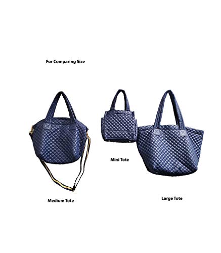 CLARANY Quilted Mini Tote water repellent (Navy)